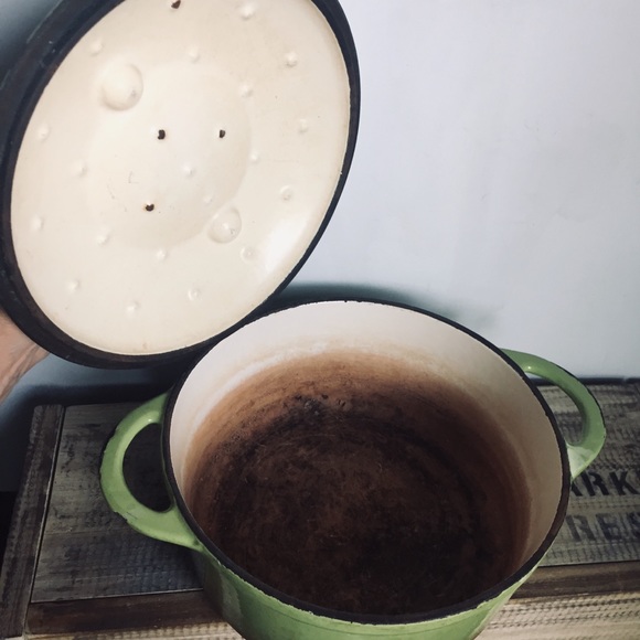 well equiped kitchen | Kitchen | Green Cast Iron Dutch Oven Cookware ...